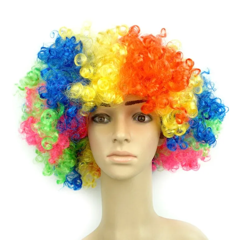 Cheap Football Fan Party Hair Wigs World Cup Color Hippie Cosplay Clown ...