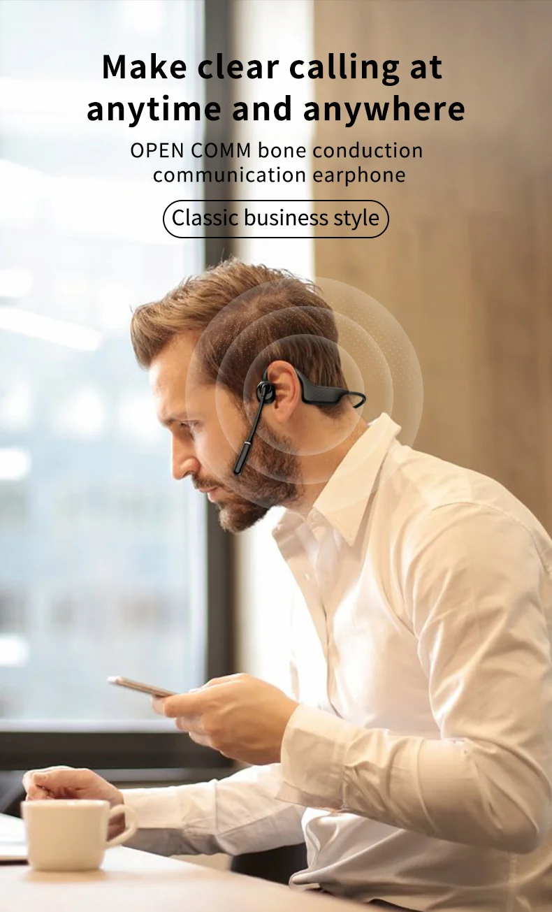 PARAMITA DG10 - Open-Ear Bone Conduction Headphones for Conferences