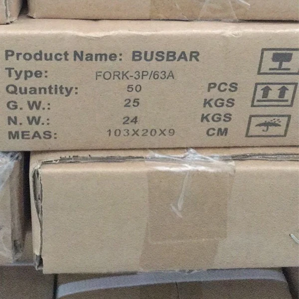 Fork U Type Mcb Busbar Brass Terminal 1p 2p 3p 4p 3p+n 40a 50a 60a 80a ...