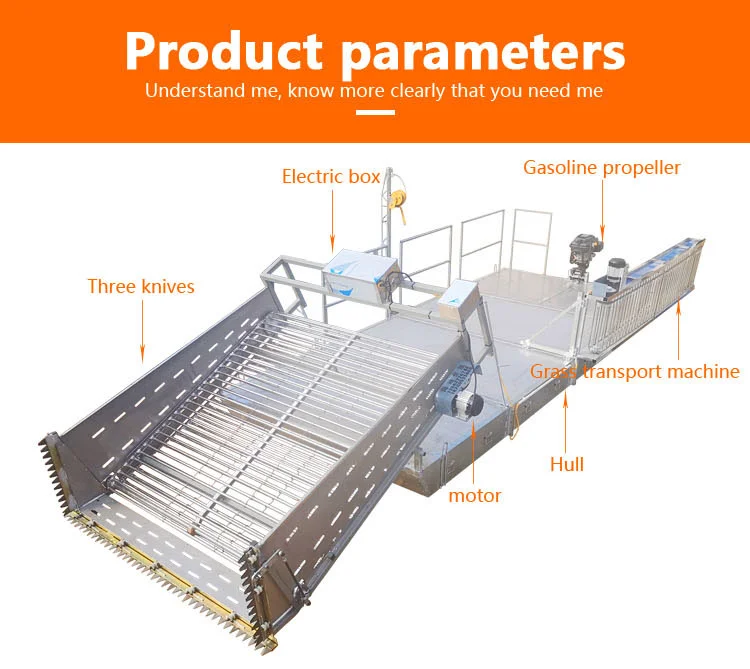 Easy Operation Battery-powered Grass Cutter Ship Grass Dredger Boat ...