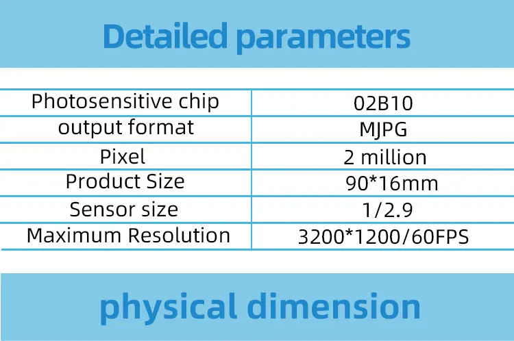 USB Global Shutter Camera 2MP - Motion Capture Module