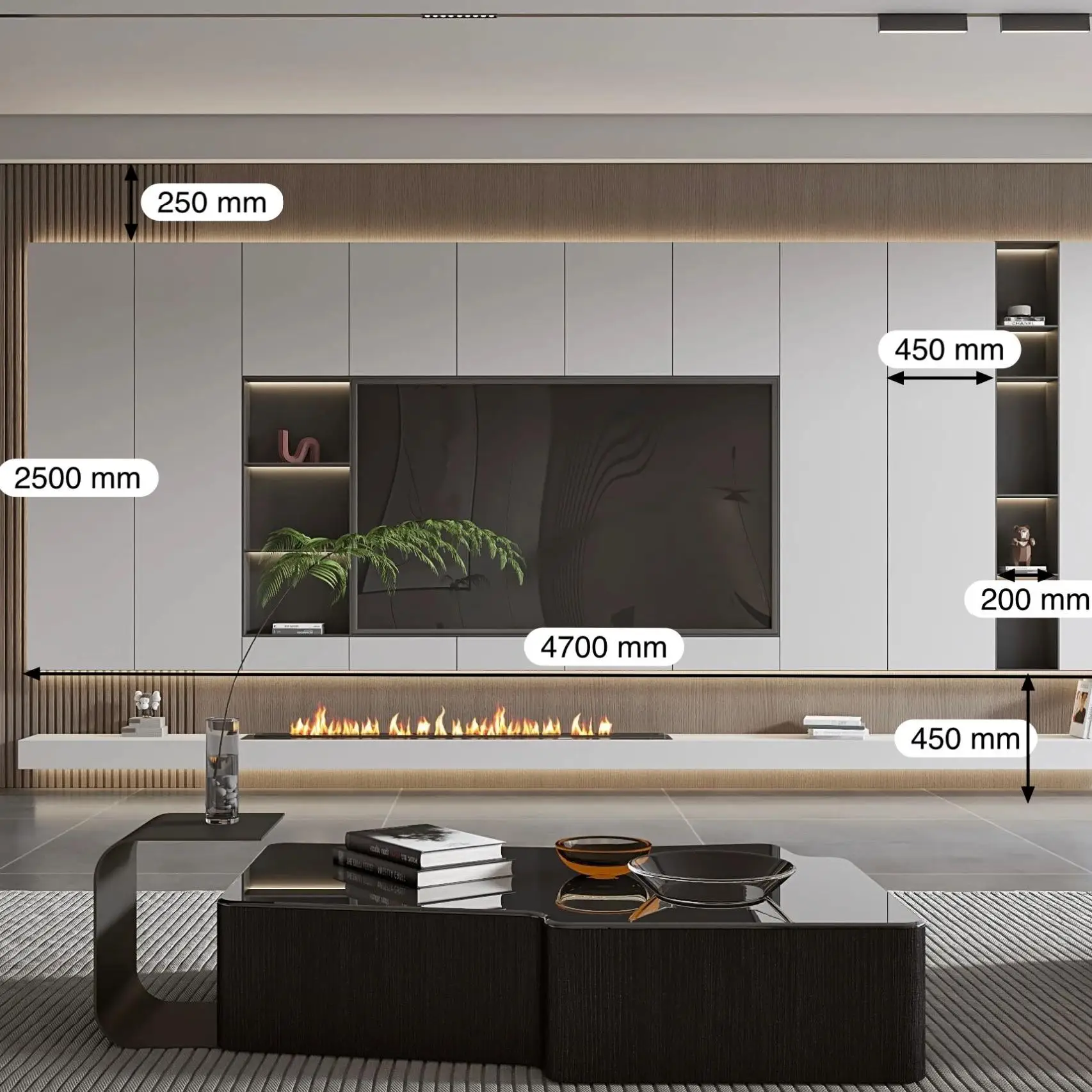 Modern Modular LED TV Wall Mount Home TV Background Wall Decoration ...