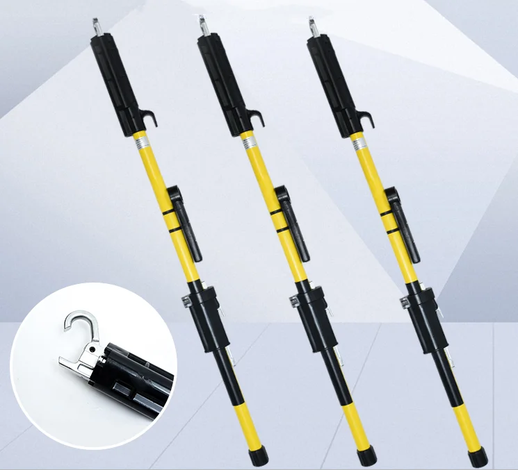 2m 35KV High Voltage Insulated Fiberglass Clamp Stick Shotgun Hot Stick