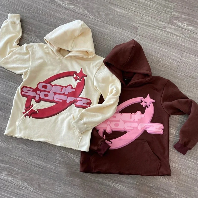 Custom Male Blank Raw Hem Foam Cropped Hoodie - Heavyweight