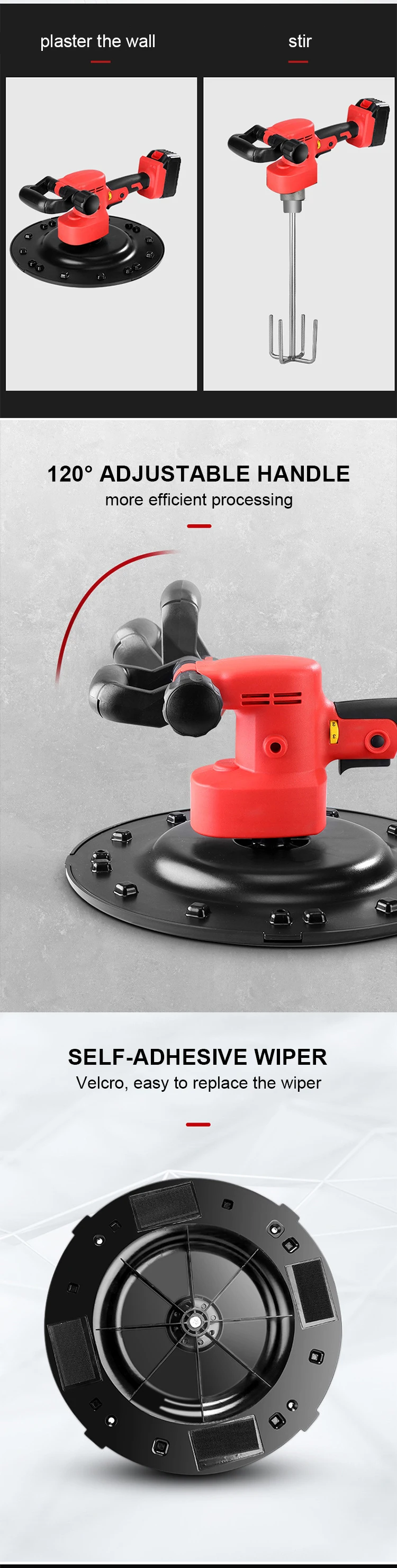 Hand Tools Wall Sander,Plaster Concrete Smoothing Machine Cement ...