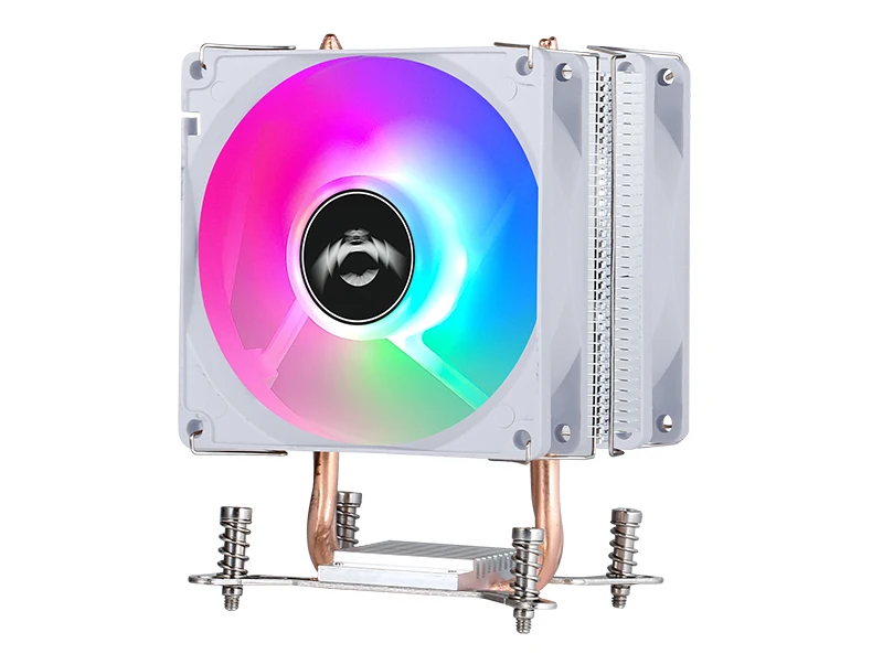 2 Heat Pipe Copper Pipe 2 Fans Cpu Cooler Lga X99 2011 X79 90 Mm Color ...