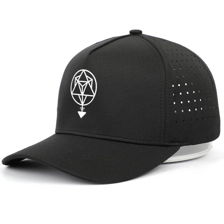 Custom 5 Panel Rubber Pvc Logo Rope Snapback Cap,Waterproof Laser Cut ...