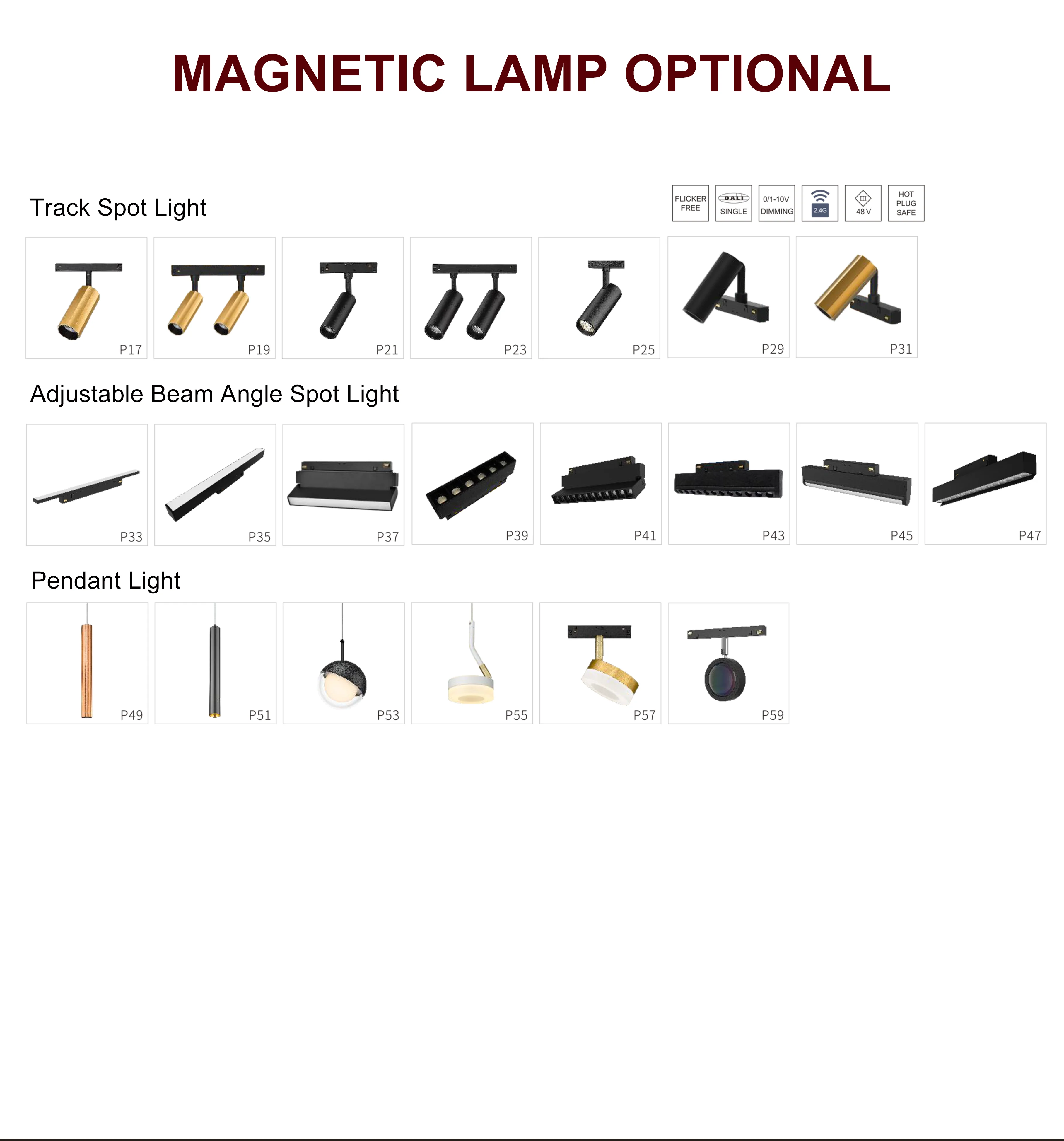 Office Magnetic Channel Light Wide Beam Angle Recessed Black 7w Mini ...