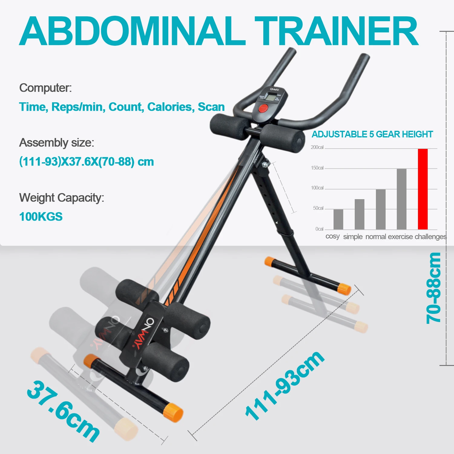 Abdominal Machine Shape Trainer Machine With Counter For Home Use - Buy ...