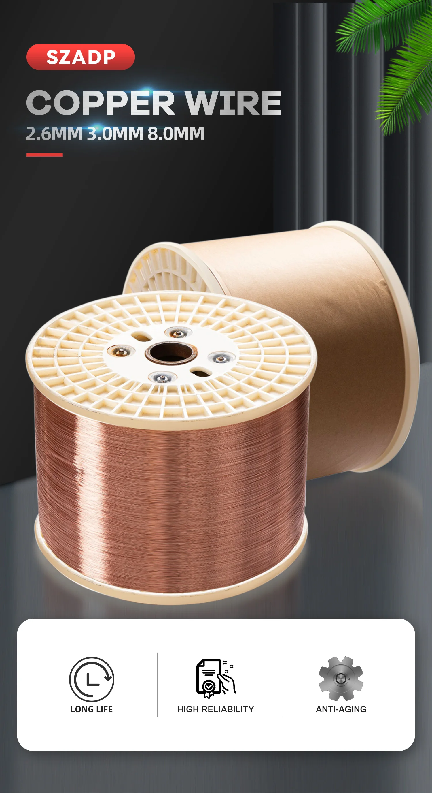 Compuesto Cobre Aluminio Magnesio Ccam Cca Cable Wire 0.25mm Ccam Wire ...