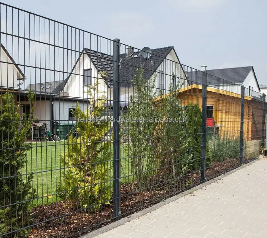 RAL7016 Doppelstabmattenzaun 656 868 Anthrazit Zaun 2D Twin Double Wire ...