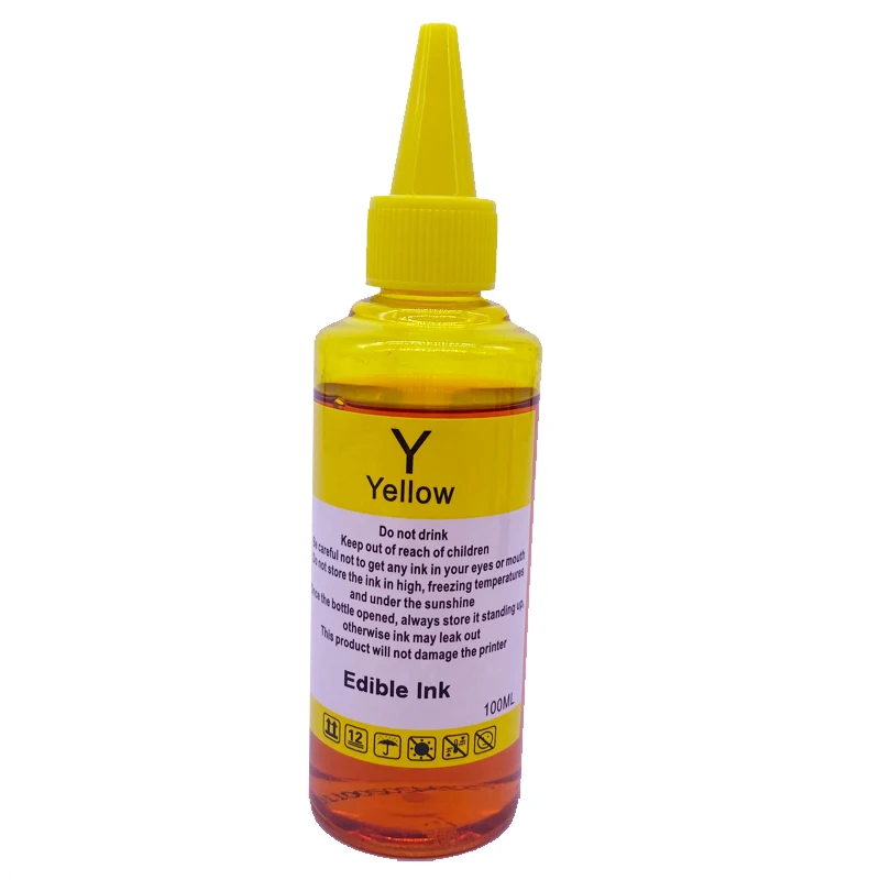 100ml Edible Ink For Epson Canon Hp Brother Inkjet Printer 4 Color Food ...