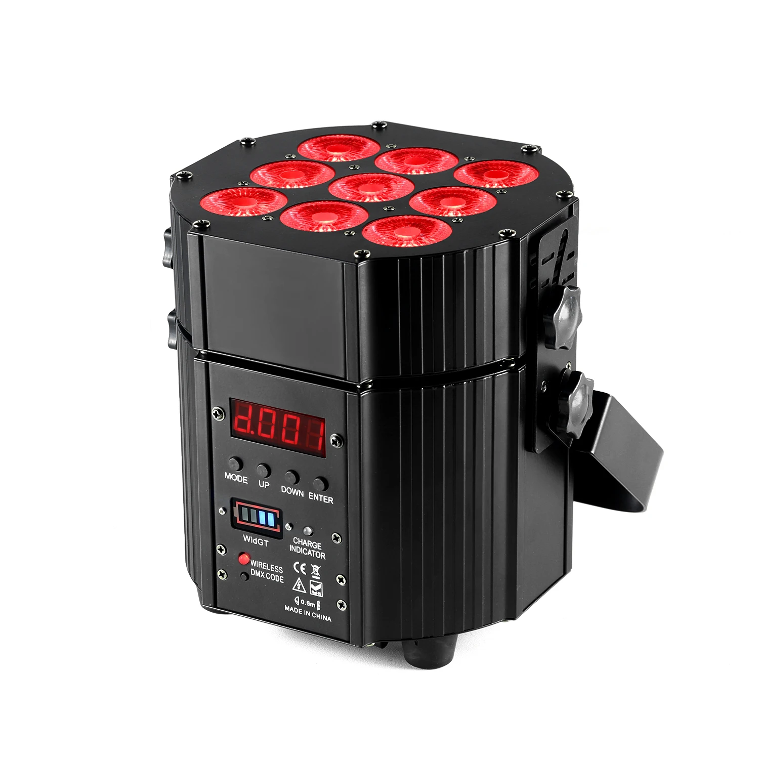 Charge 6in1 Flight case Battery Led Par Light Rgbwa+uv 6in1 9*10W ...