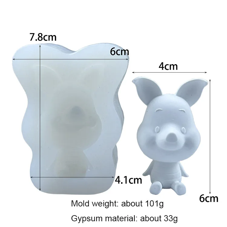 2D or 3D Cartoon Anime Character Candle Silicone Mold