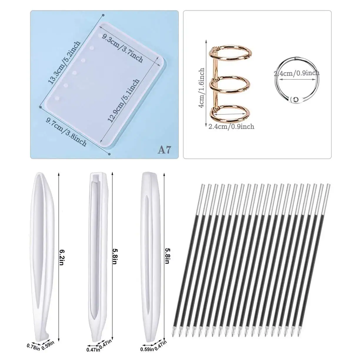 Large Notebook Cover Epoxy Resin Silicone Molds - DIY Kit