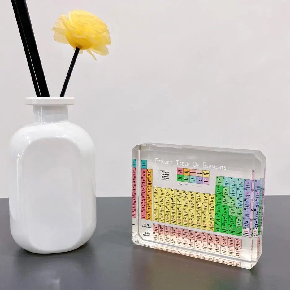 K9 Crystal Periodic Table with Real Elements Inside Crystal Display ...