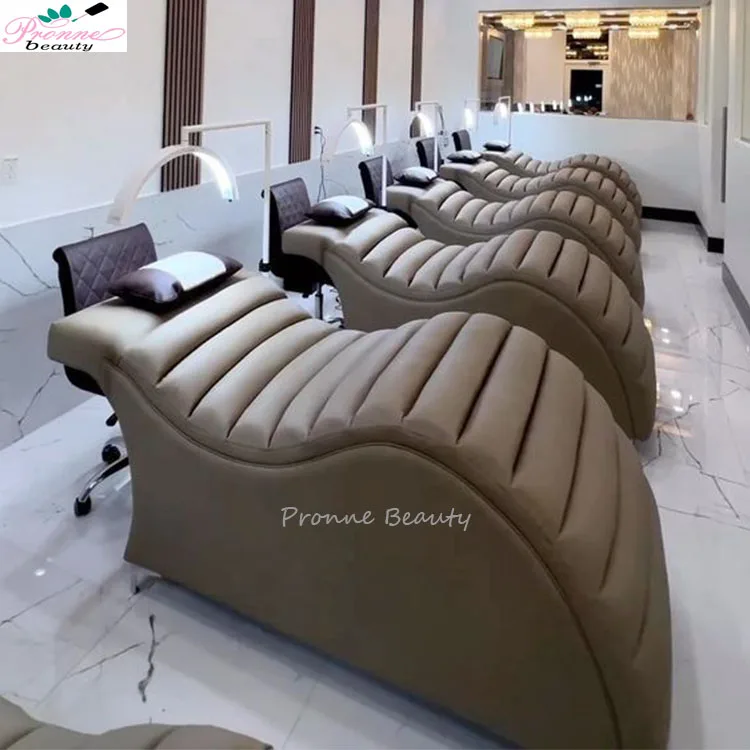 2023 Popular Modern Luxury Eyelashes Beauty Salon Treatment Table Pink ...