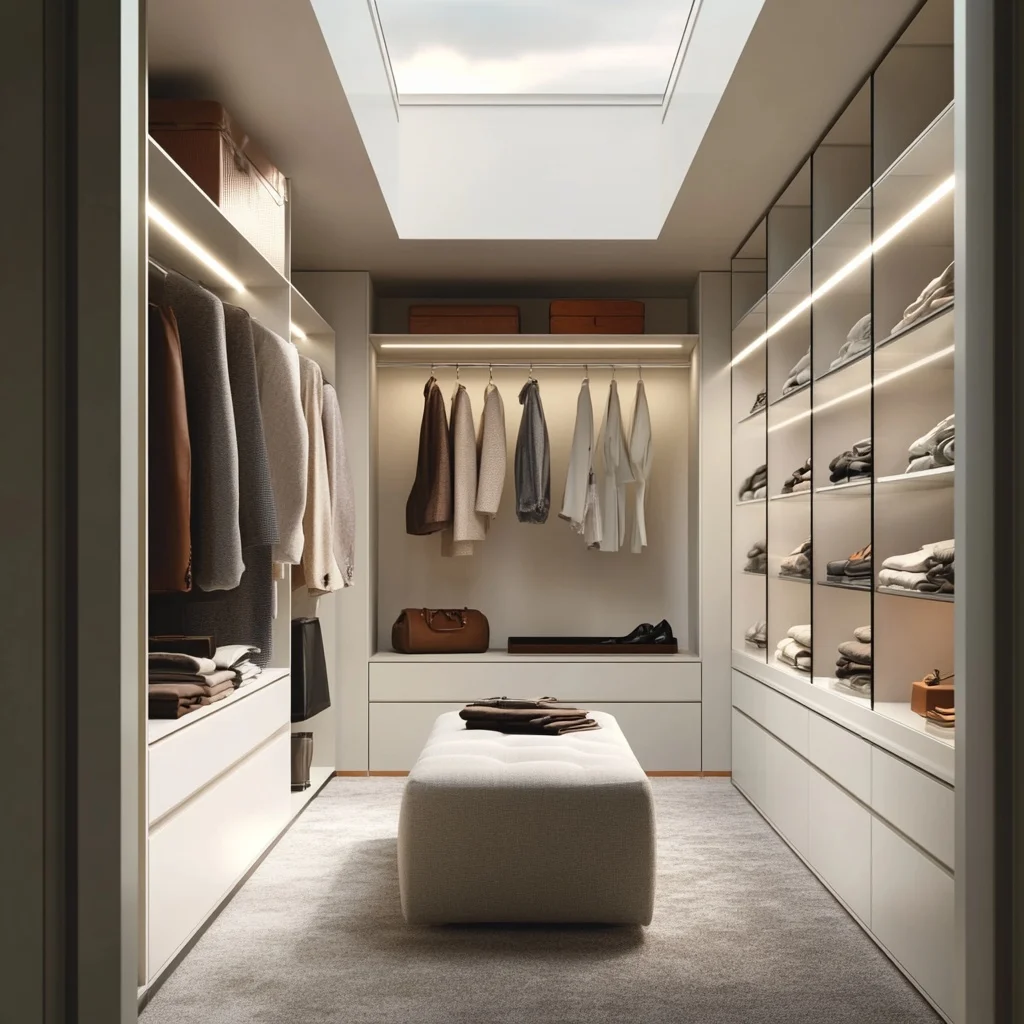 Customized Size Bedroom Wardrobe U Shaped Walk in Closet Design ...