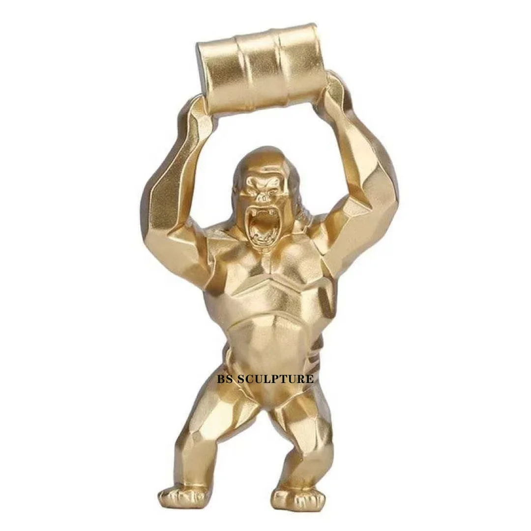 Outdoor Large Fiberglass Resin Roaring Gorilla Statue