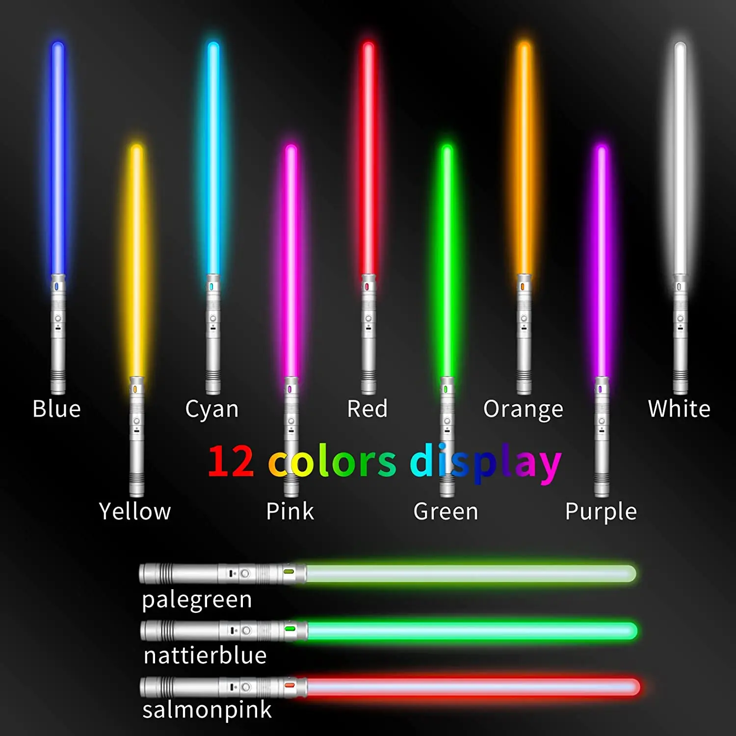 Lightsaber Rechargeable 7 Rgb Color Metal Hilt Dueling Led Lightsaber ...
