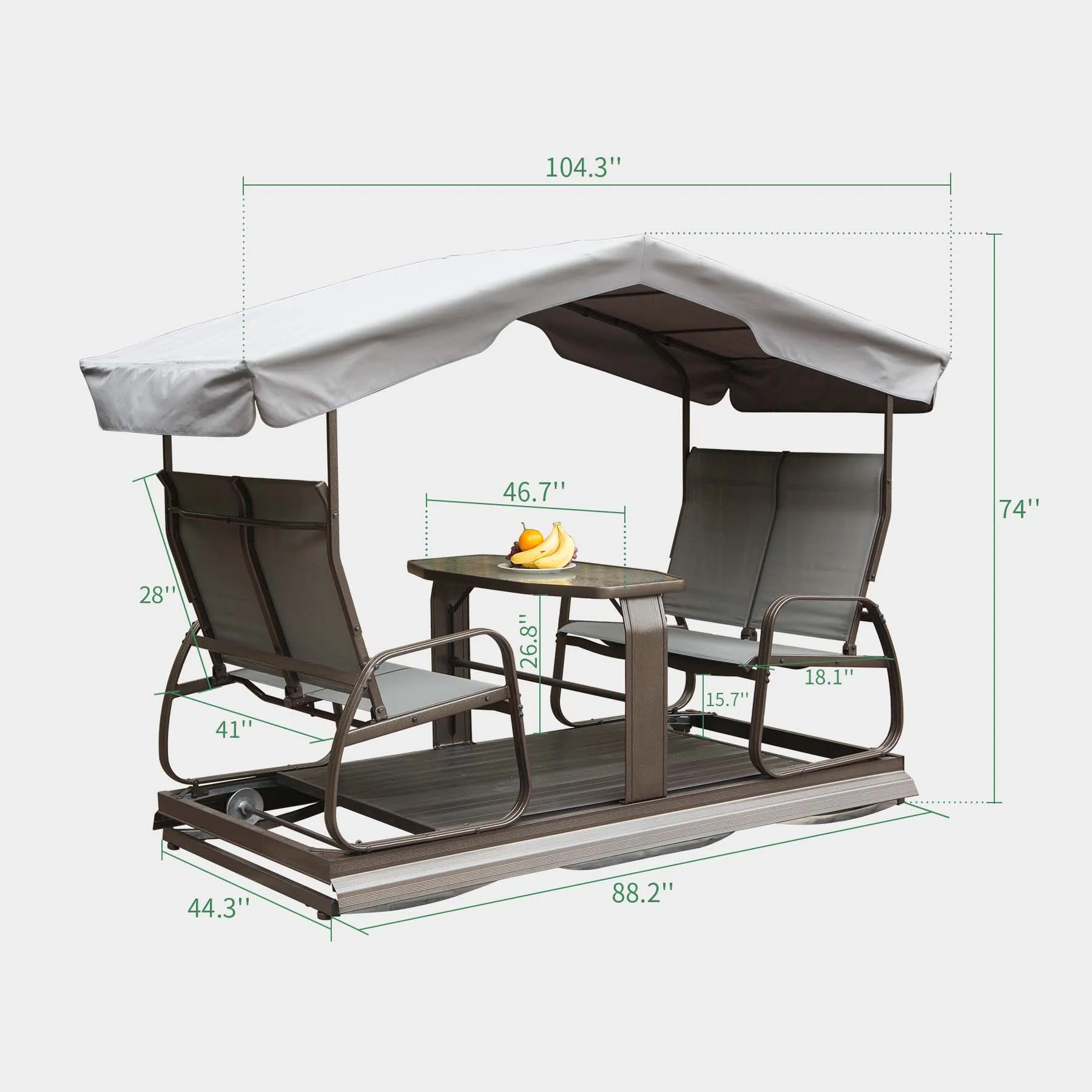 Modern Two Seat Hanging Chair - Perfect for Outdoor Patios