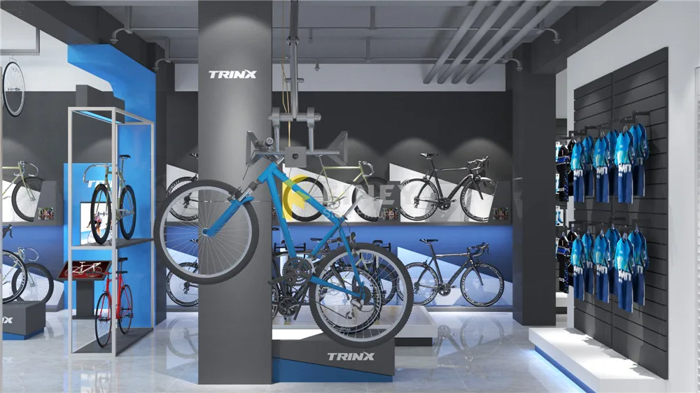 Custom Bike Shop Interior Layout - Decorative & Functional