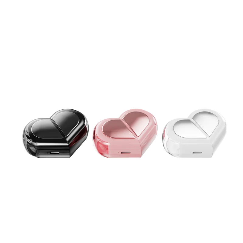New Innovation 2 In 1 Rotation Mini Heart Shaped Wireless Earbuds ...