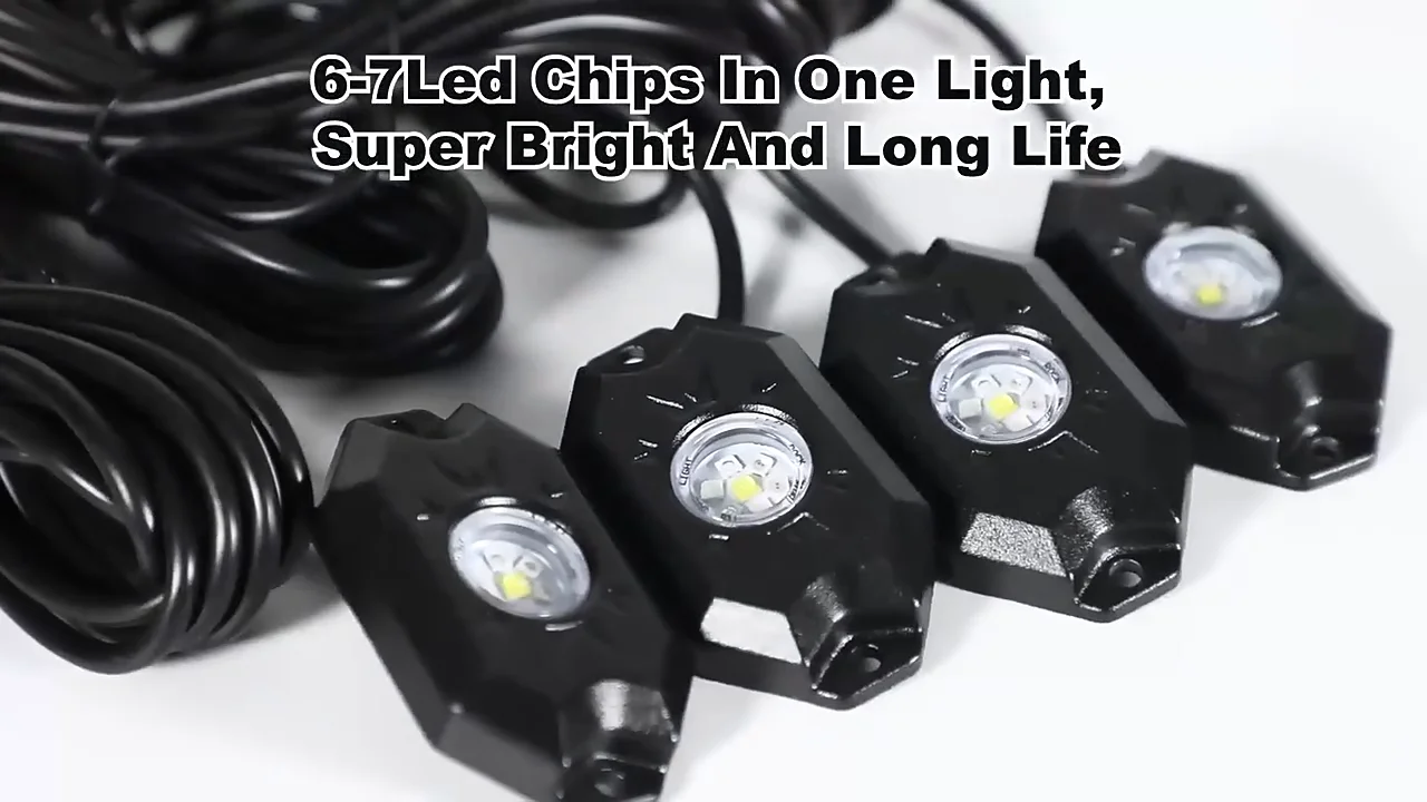 Universal Led Rock Lights Rgbw Chasing Rock Lights Rgb Chasing For Jeep ...