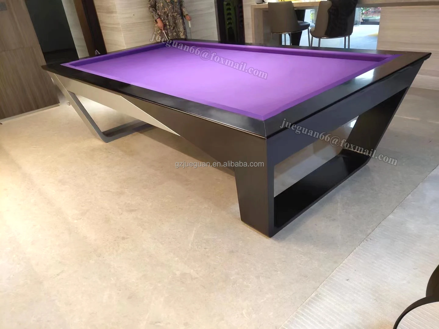 Mini 9ft Carom Billiards Table - Solid Wood & Slate Bed, Custom Colors ...