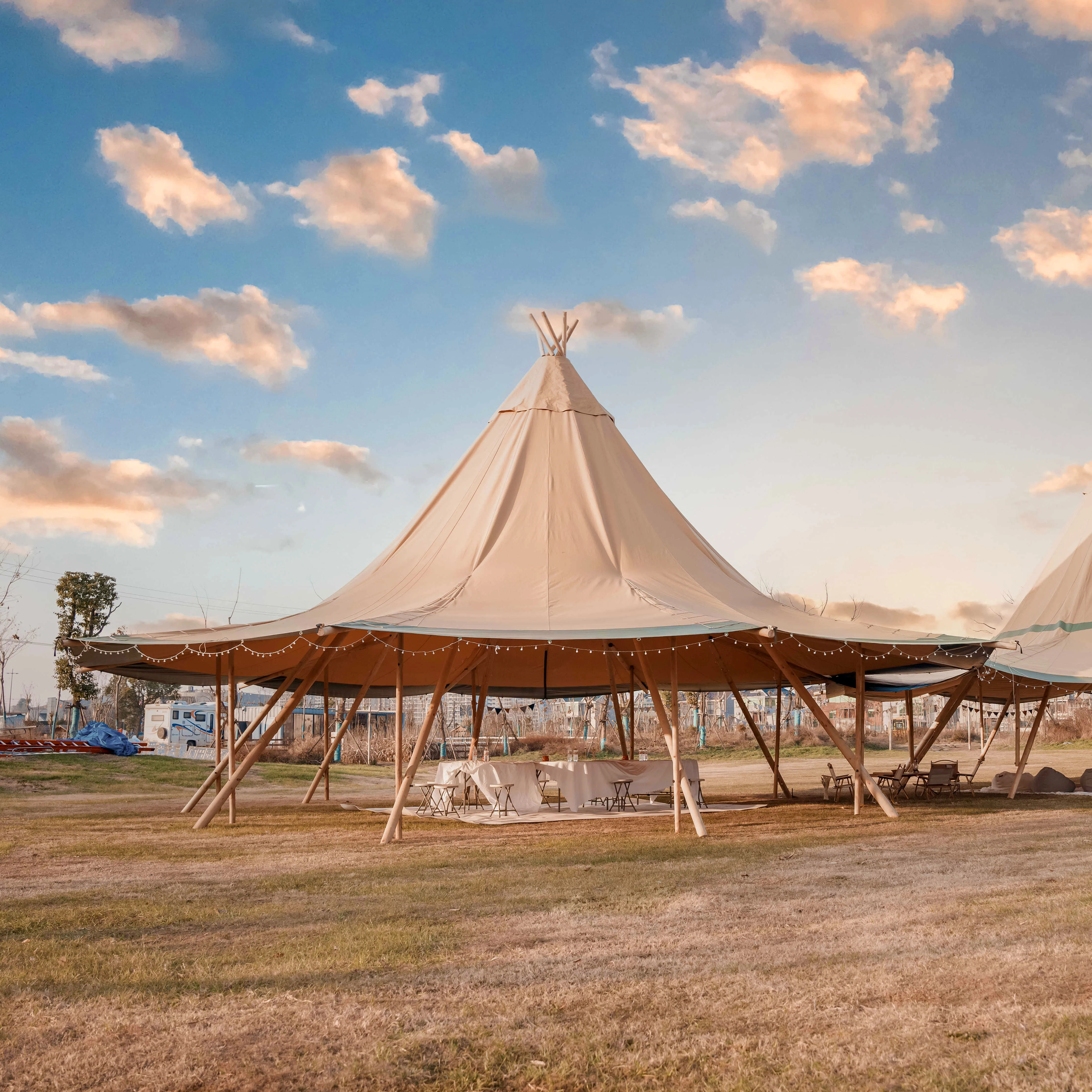 Large glamping outdoor hat tipi tent event waterproof wedding tent ...