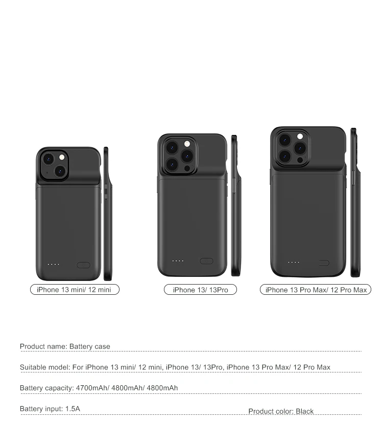 Best Seller Portable Black Power Battery for Iphone 11, 12