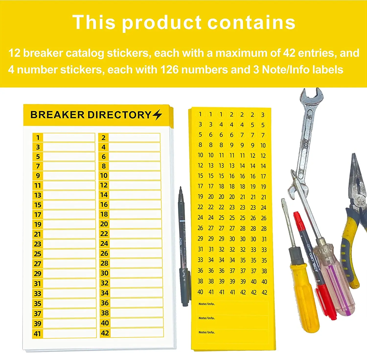 Breaker Panel Labels Electrical Box Sticker Numbers Breaker Panel ...