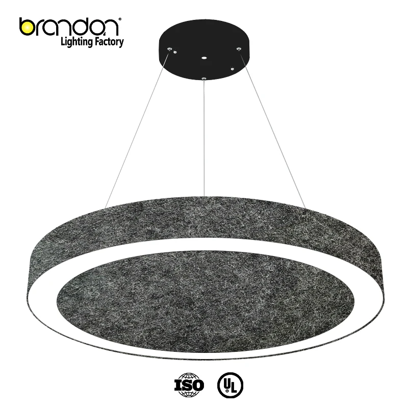 Brandon Circle Round Pendant Light Sound-Absorbing Material Light ...