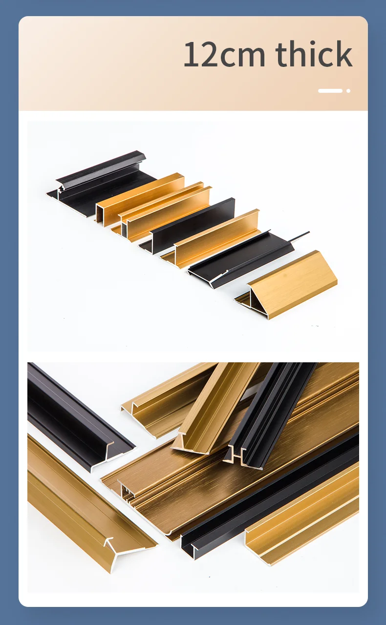 Aluminum Alloy Corner Edge Closing Line Wainscot 9 12mm 18 I-line Wood ...