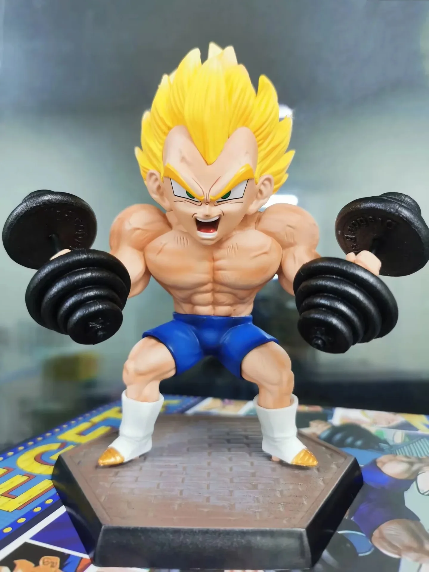17cm Anime Gk Dbz Super Saiyan Vegeta Fitness Action Figure Pvc Model ...