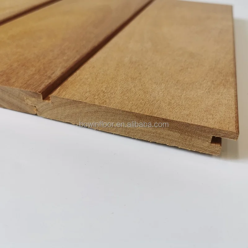 Nickel Gap Waterproof Full Hardwood Exterior Yellow Balau Wall Cladding