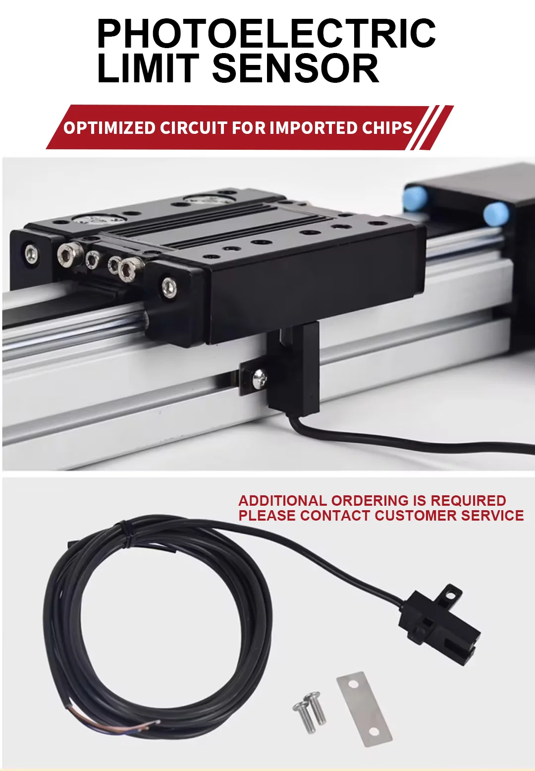 Linear Guide CNC HPB45, 500mm Stroke Length Timing Belt Linear Slide ...