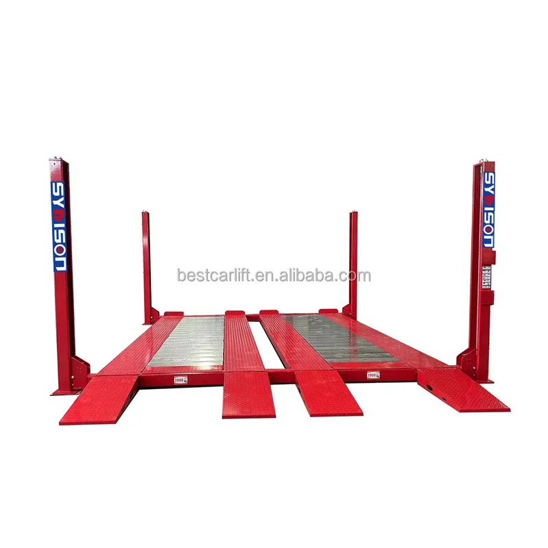 Four Post Parking Lift for 4 Cars Home Use Parking Lift Double Wide 4 ...