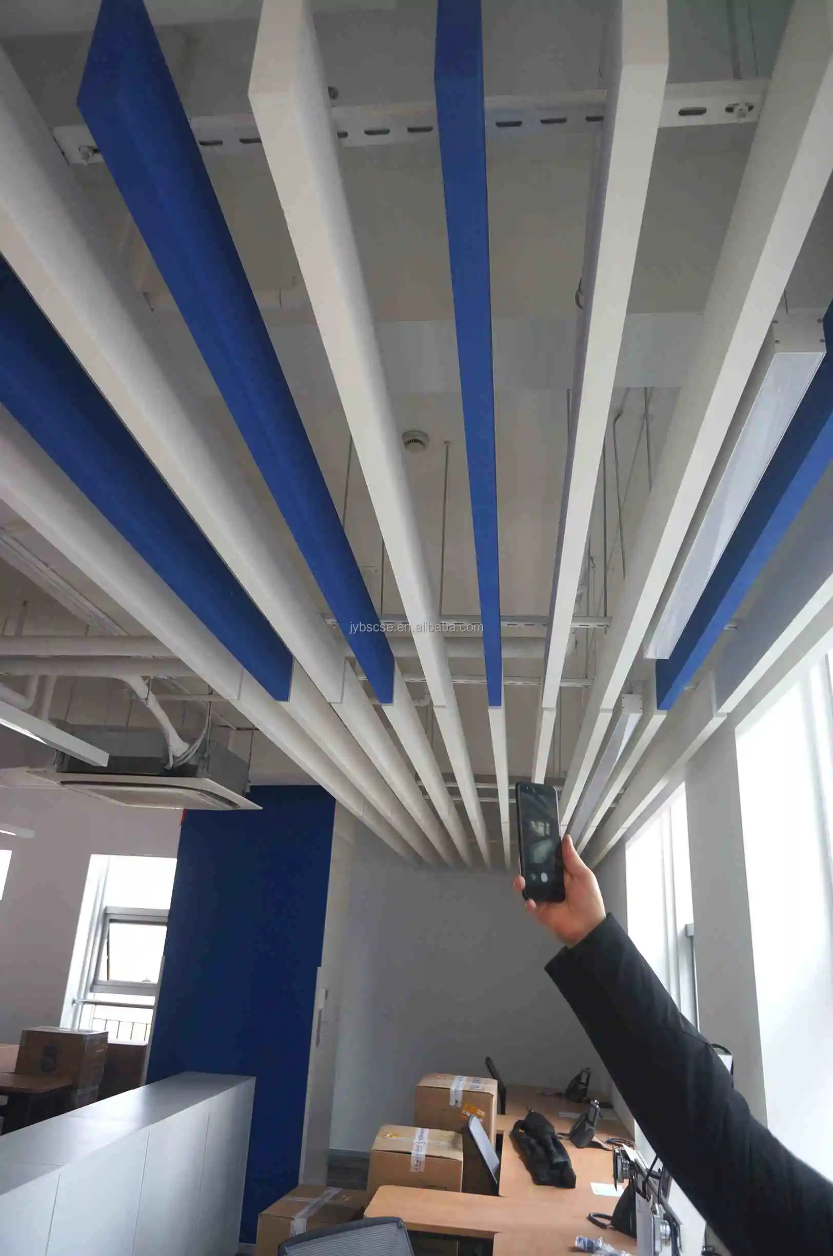 Glassfiber Suspended Baffles Acoustical Ceiling Sound Absorbing Units ...