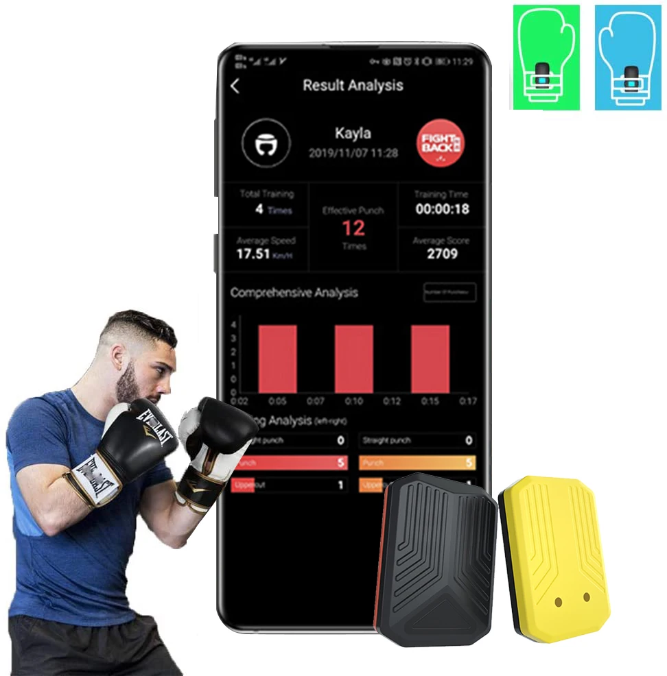 Highly Sensitive Wearable Boxing Speed Smart Sensor Tracker - Activity ...