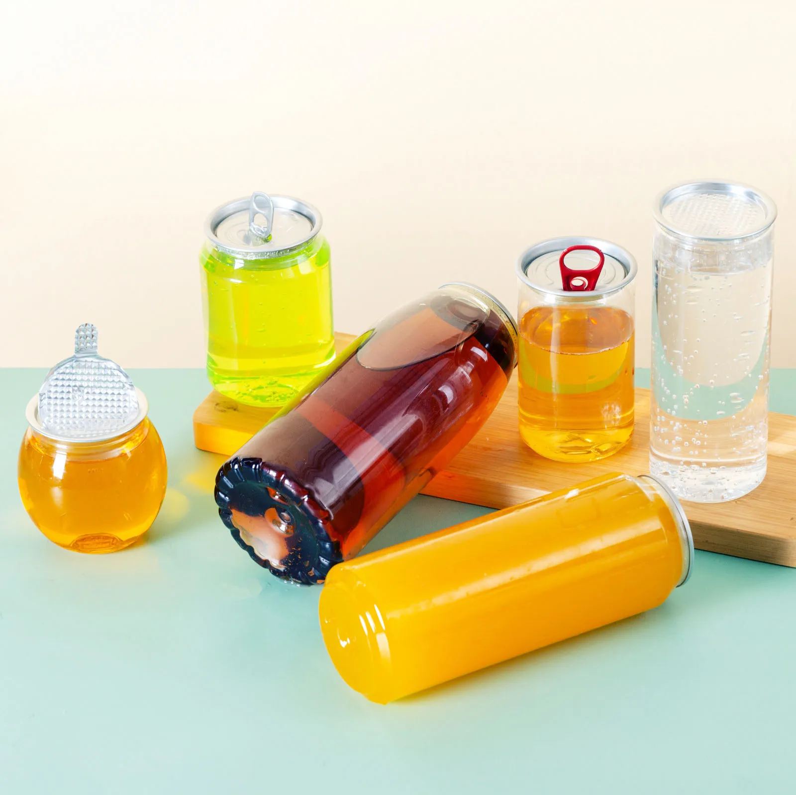 Plastic Beverage Cans - Durable, Clear, and Customizable