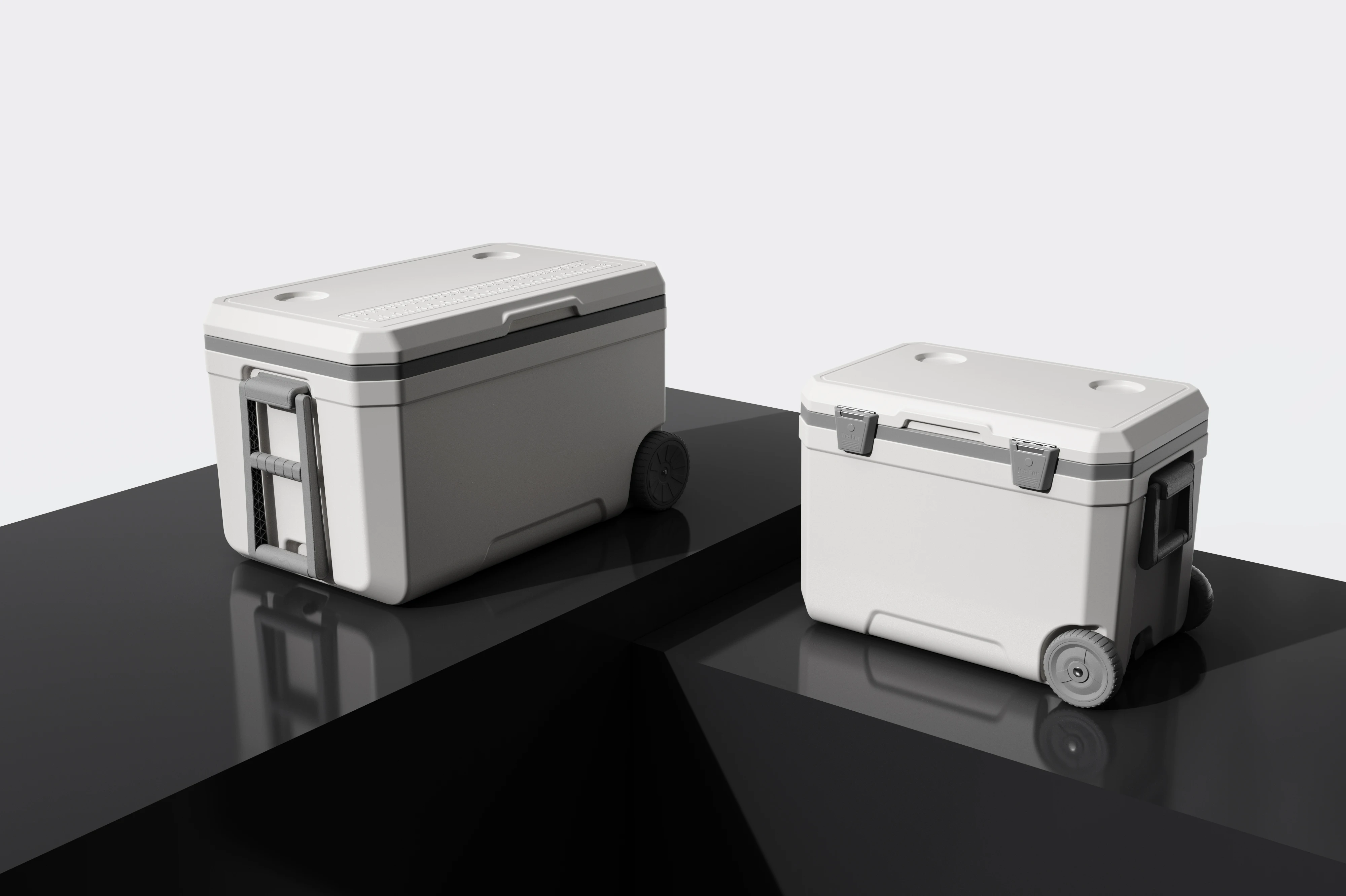 Npot 70l Cooler Box With Locking Portable Cooler With Heavy Duty Wheels ...