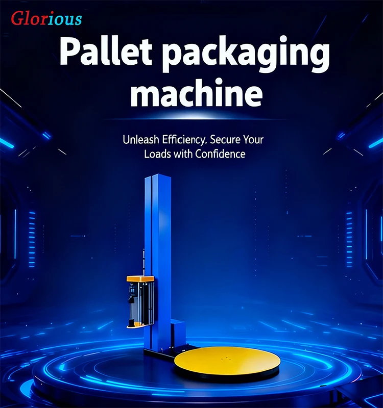 Electric Automatic Stretch Pallet Wrapping Machine with PLC Control ...