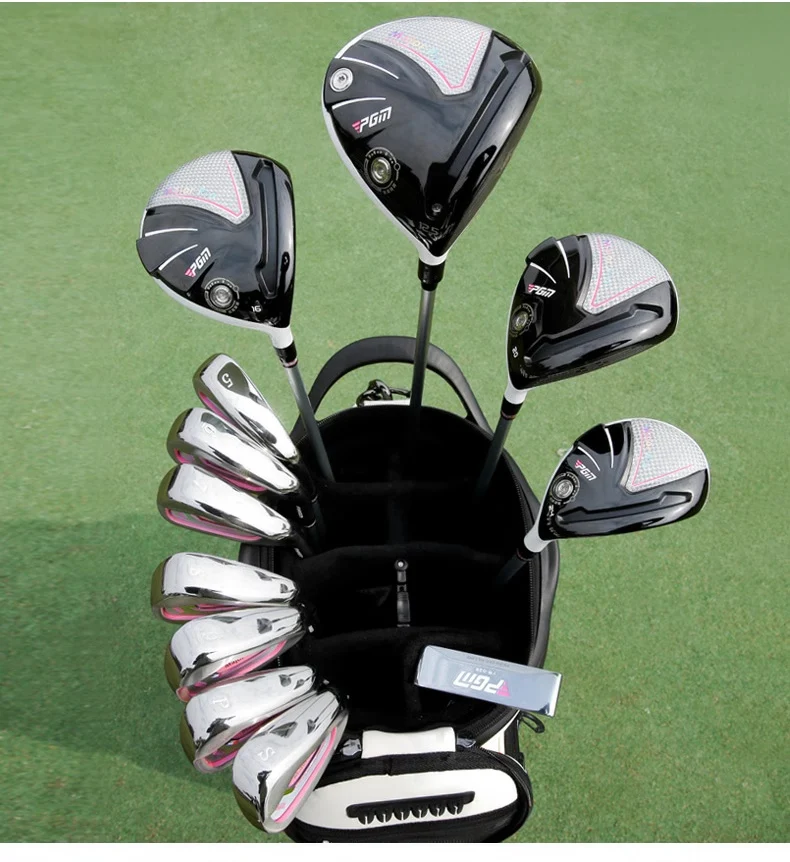 PGM LTG048 women golf clubs complete set pink full golf club set with ...