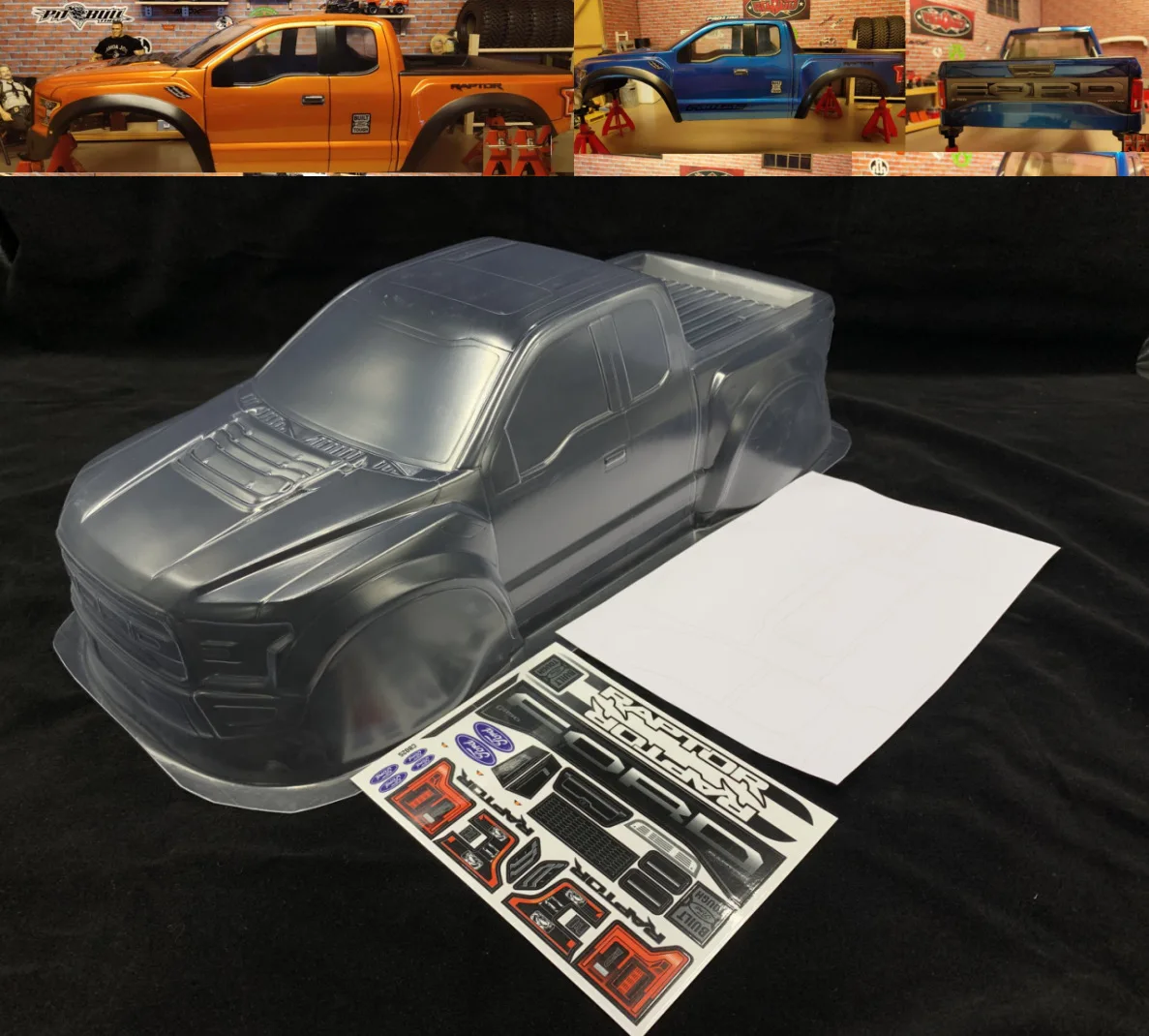 1/8 RC PC F150 Raptor Shell Body - 313mm Wheelbase MTX FLUX