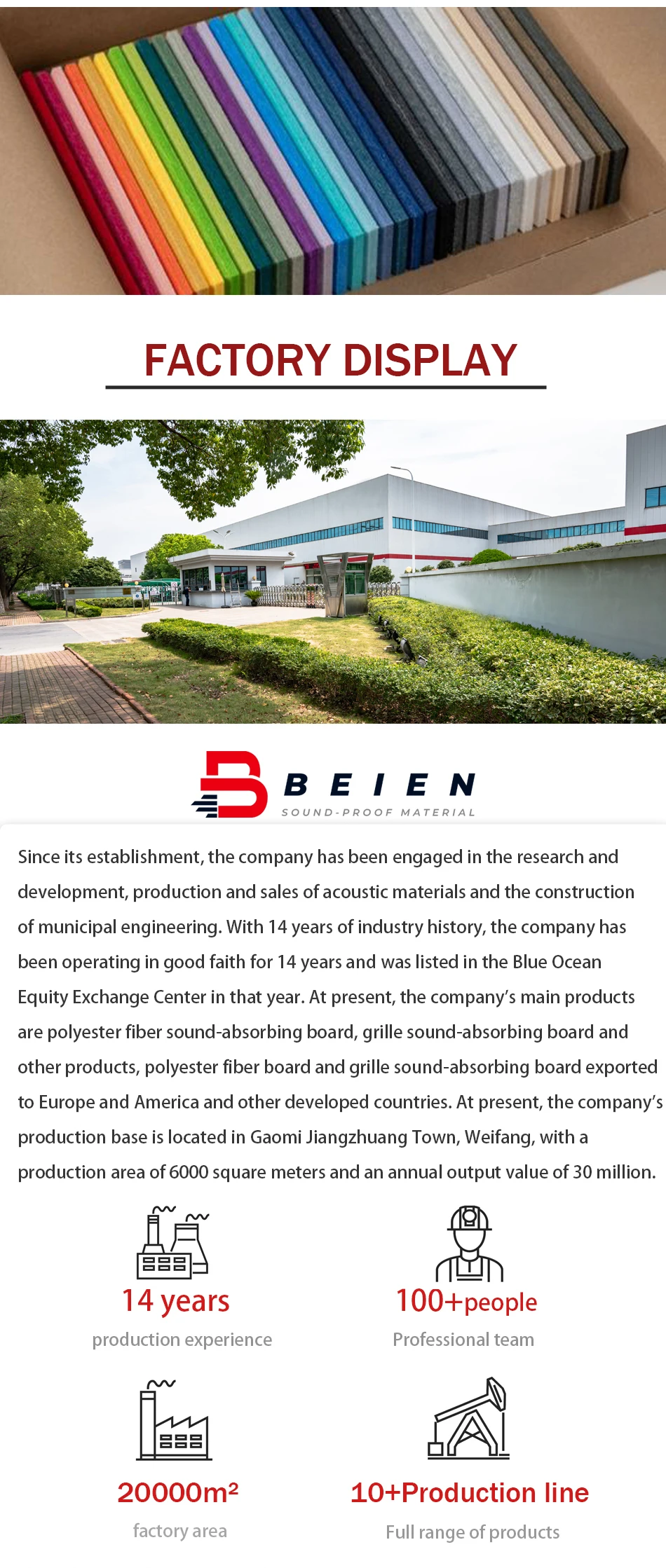 24mm High Density Light Grey Charcoal Sound Absorption Panels