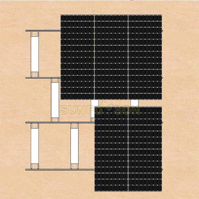 Flat Roof Solar PV Bracket System Triangle Mount Structure Rooftop ...