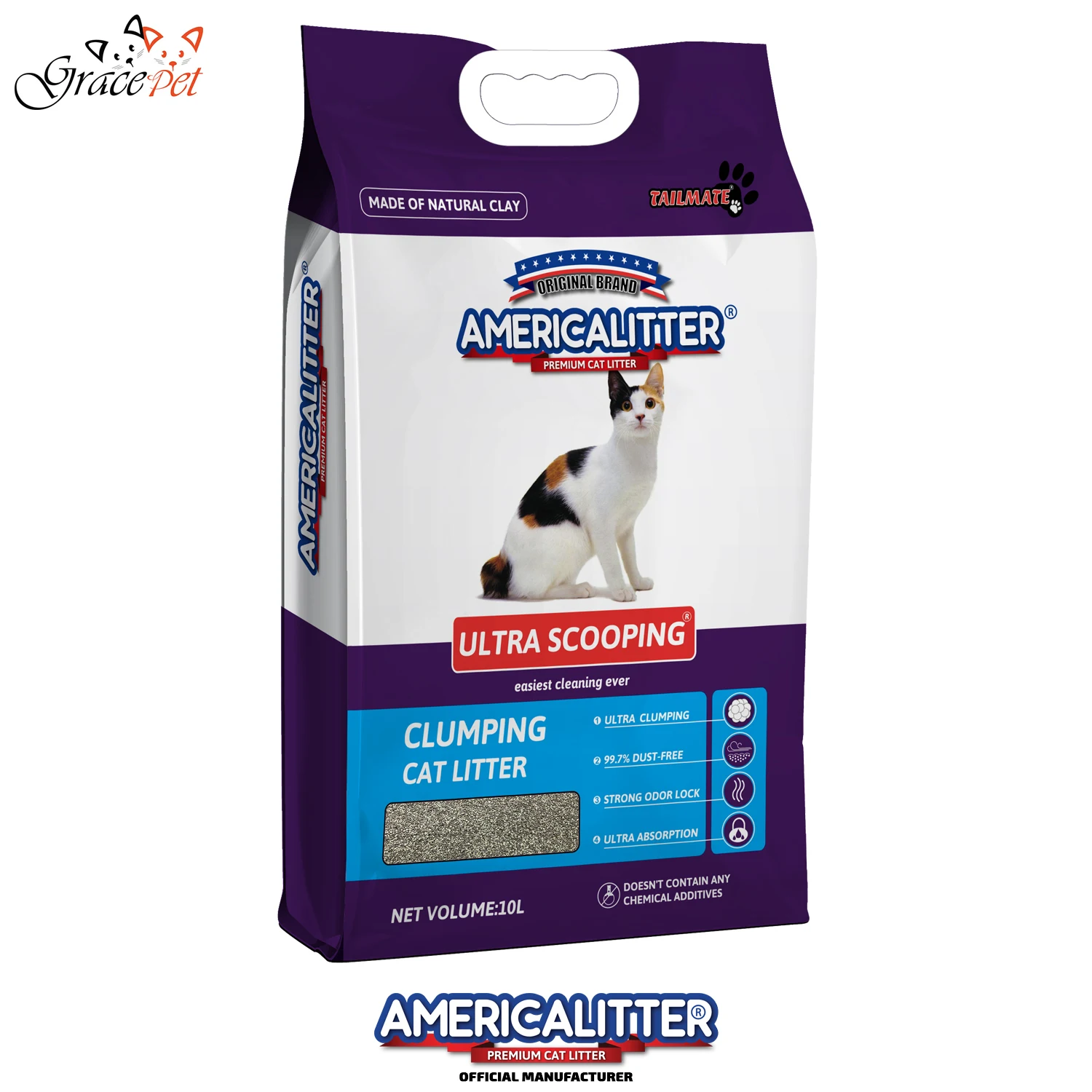 America Litter Ultra Scooping High Click Bentonite Activated Carbon ...
