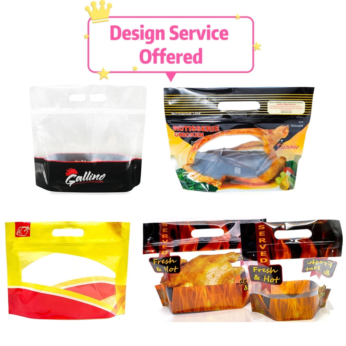Bag Rotisserie Roast Packaging Custom Printed Laminated Plastic Food ...