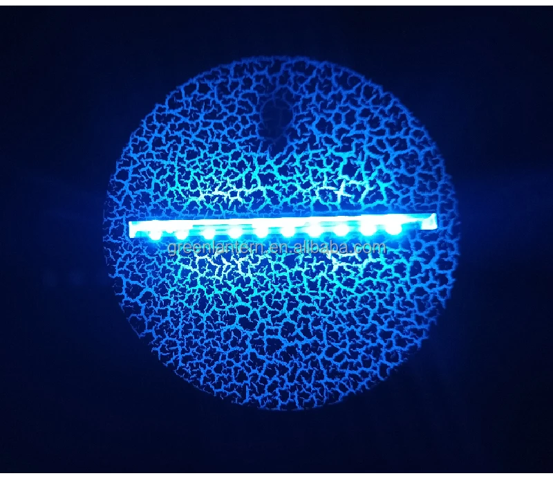 Round 3D Illusion LED Night Light & Wooden Base Lamp ODM | Wholesale